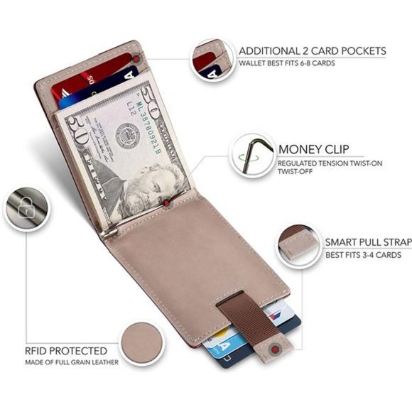 Bags | Rfid Blocking Slim Bifold Genuine Leather Minimalist Wallets For ...